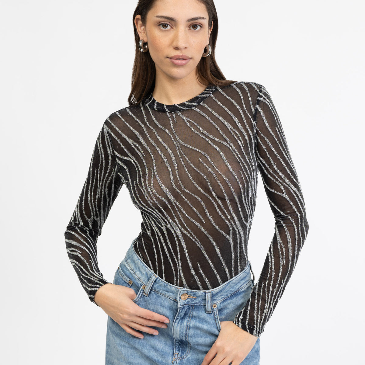 Body with glittery zebra print – brokeundschoen.de