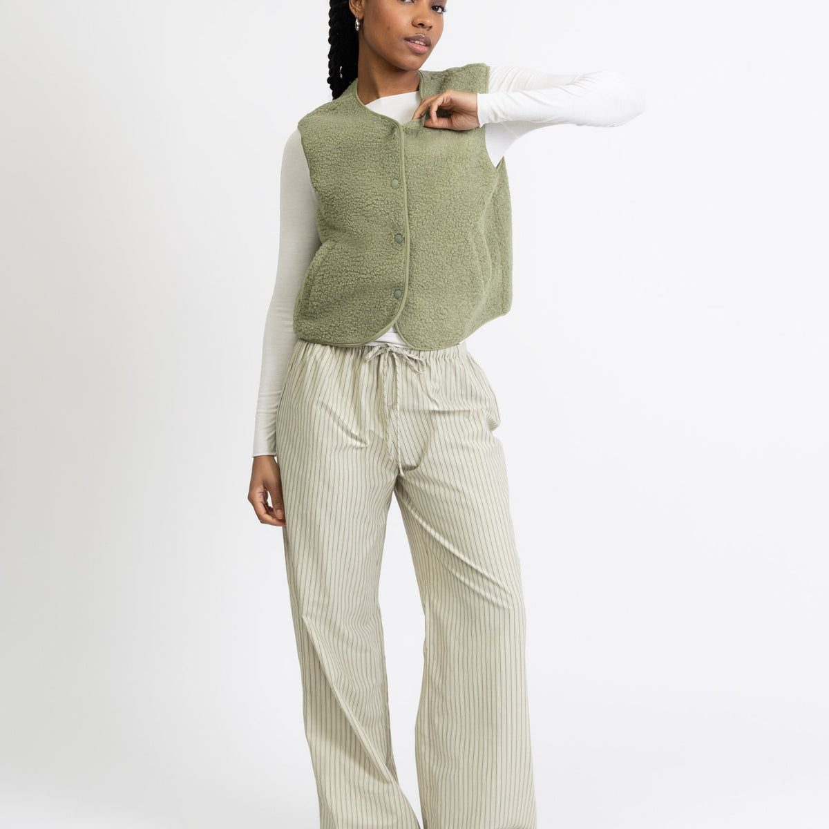 Gestreifte Hose mit Bindebändern | Broke+Schön – brokeundschoen.de