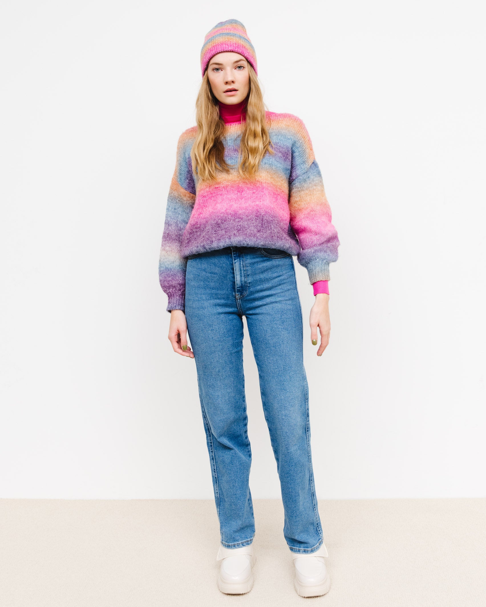 High rise straight leg jeans store